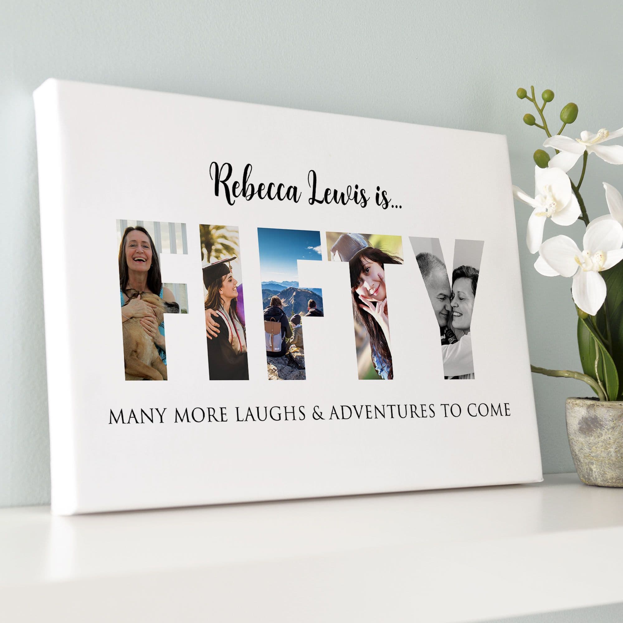 Personalised Photos Inside Fifty Birthday Collage