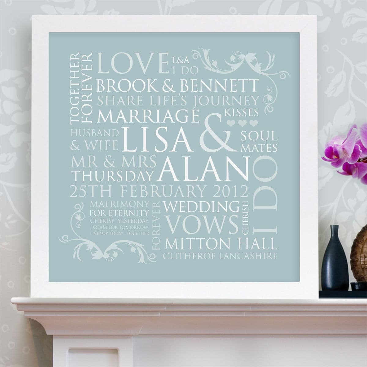 Personalised Wedding Word Design