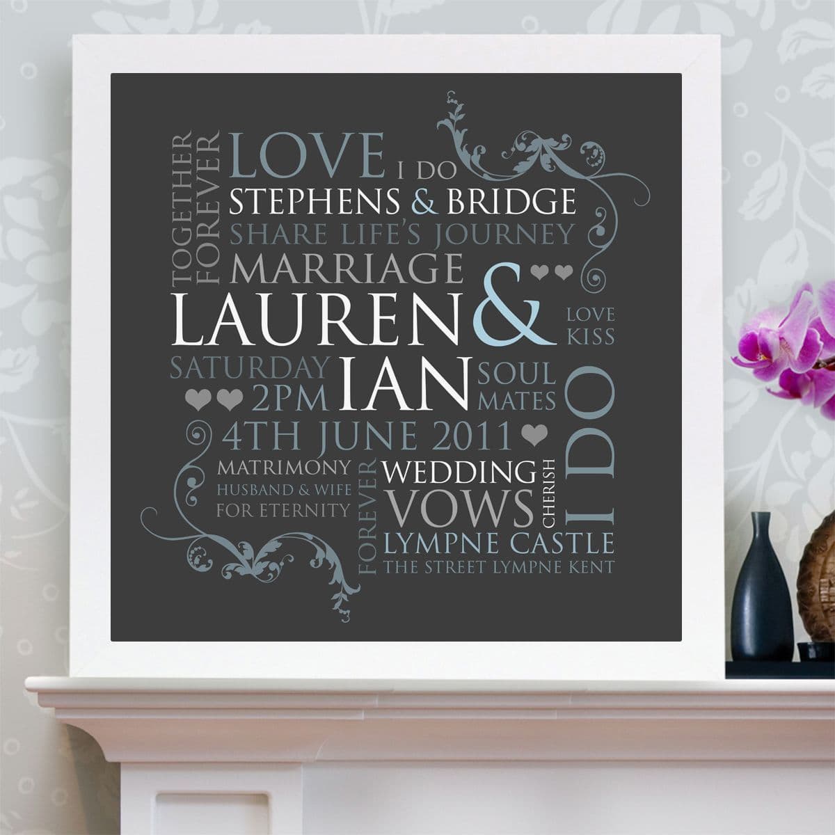 Personalised Wedding Word Design