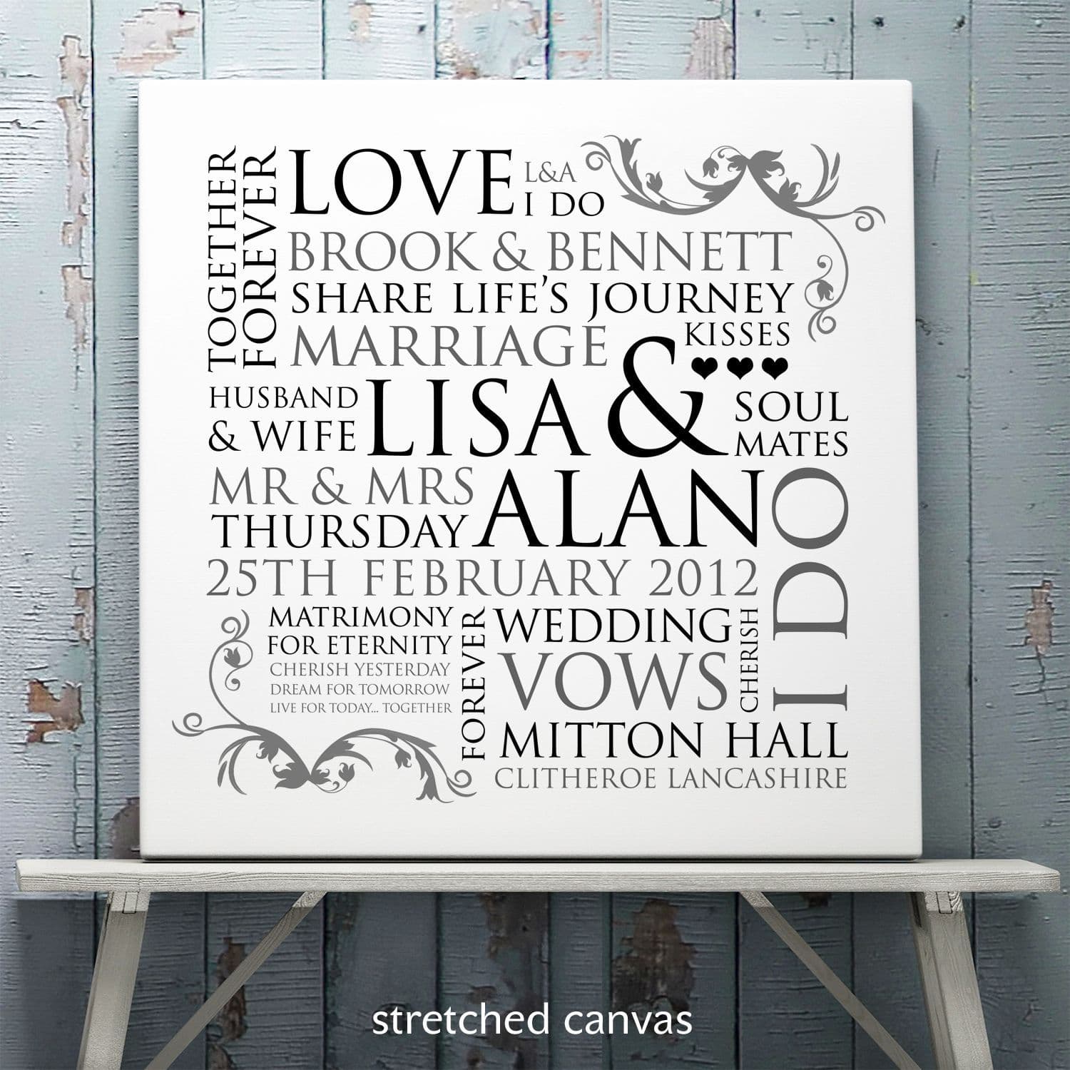 Personalised Wedding Word Design