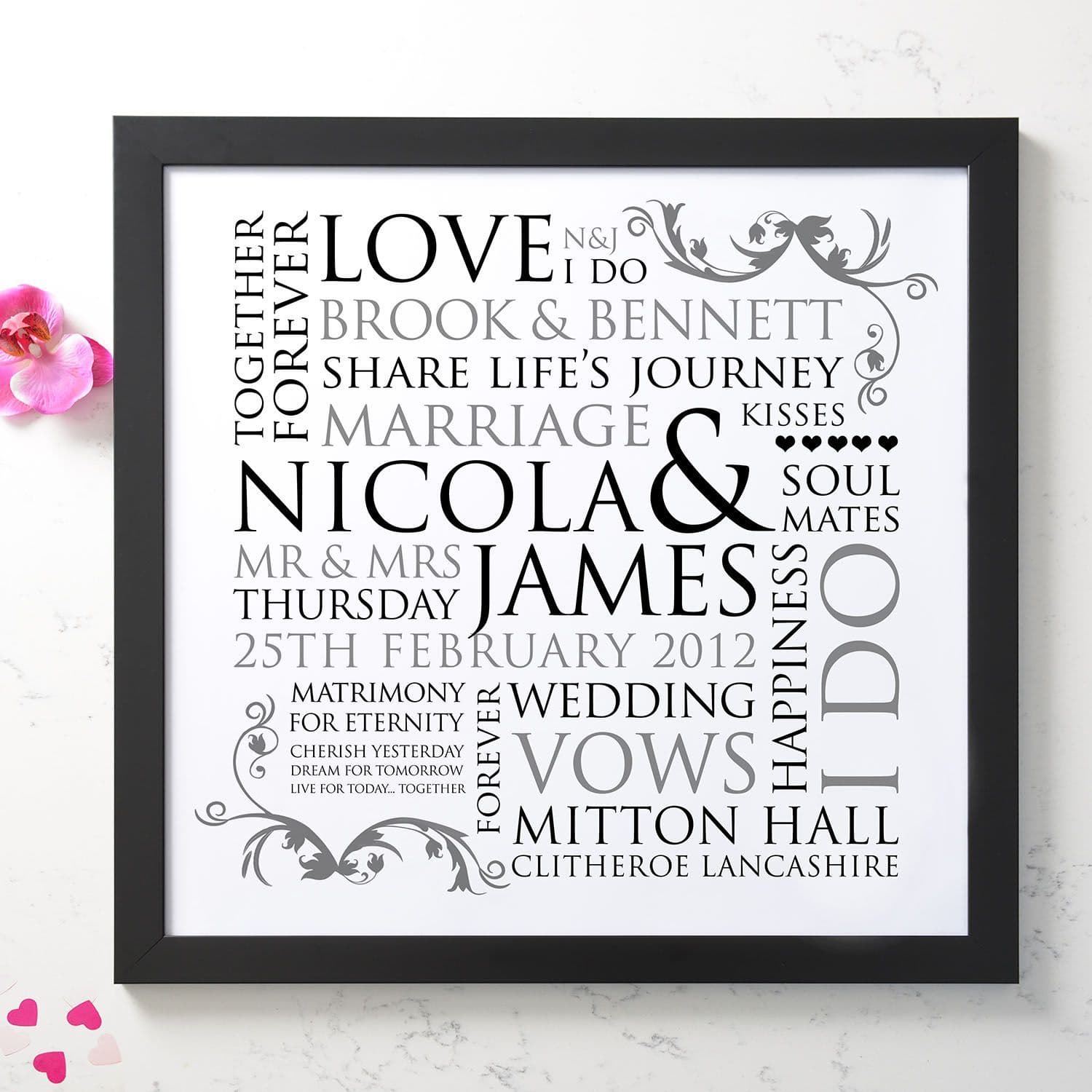 Personalised Wedding Word Design