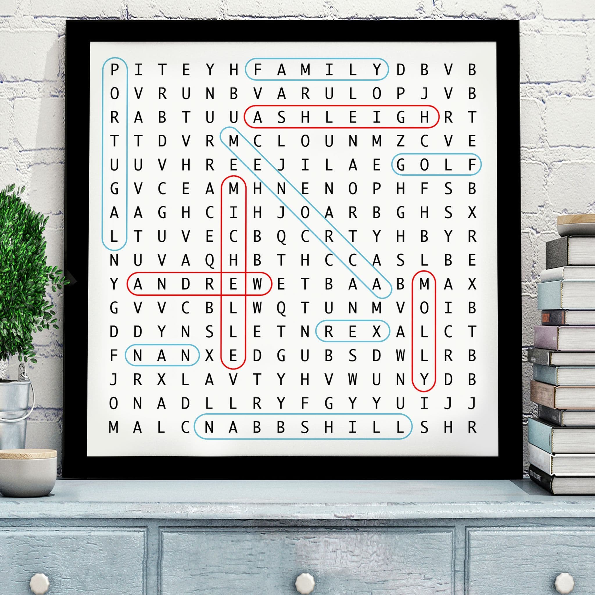 Personalised Word Search Art