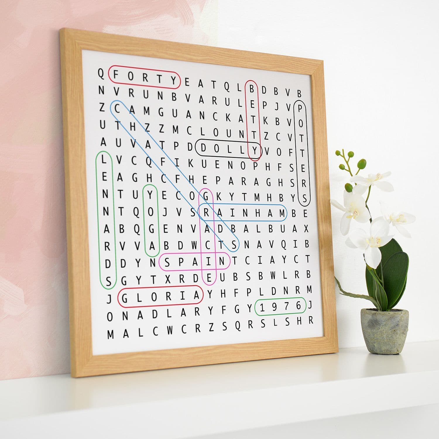 Personalised Word Search Art
