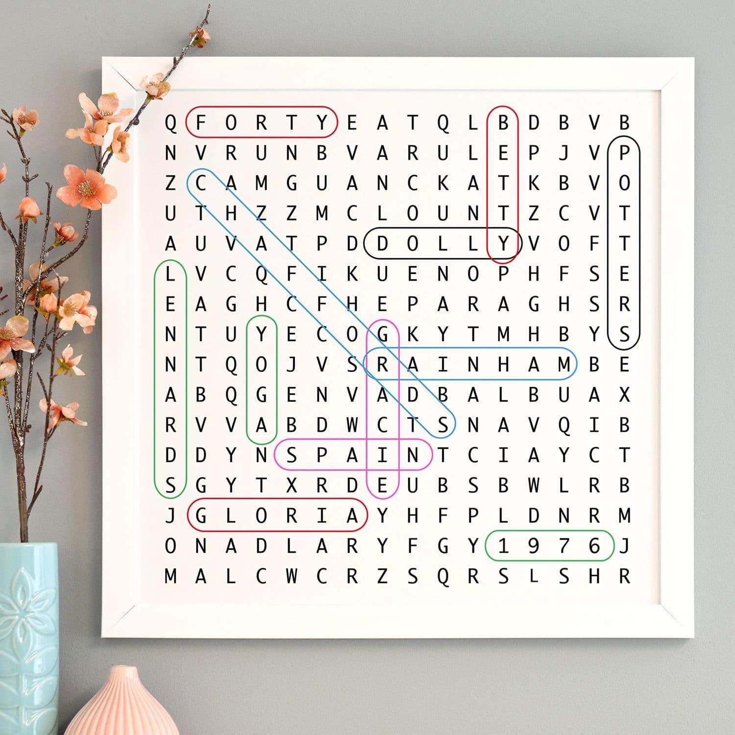 Personalised Word Search Art