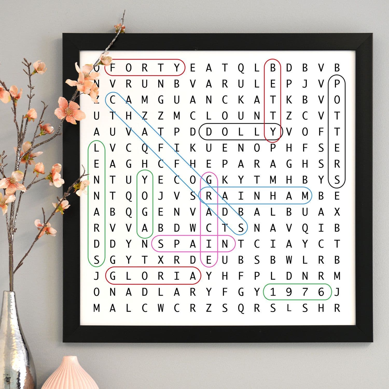 Personalised Word Search Art