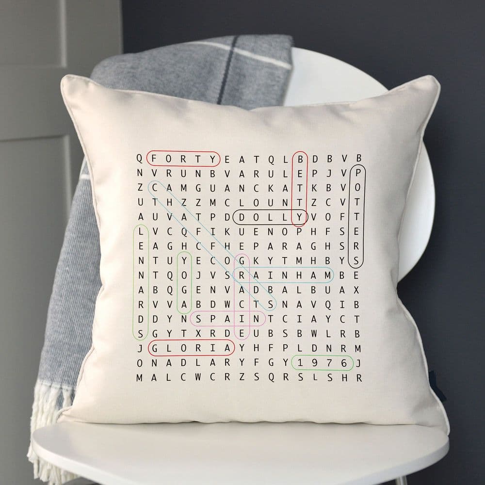 Personalised Word Search Cushion