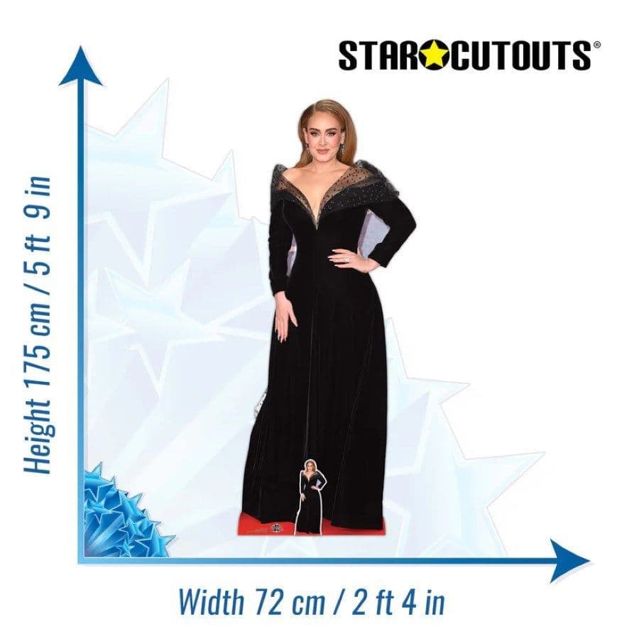 ADELE IN BLACK DRESS LIFE SIZE CARDBOARD CUT OUT