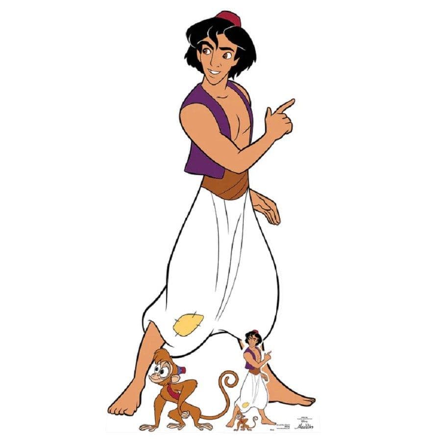 ALADDIN CLASSIC ALADDIN AND ABU DISNEY CARDBOARD CUT OUT