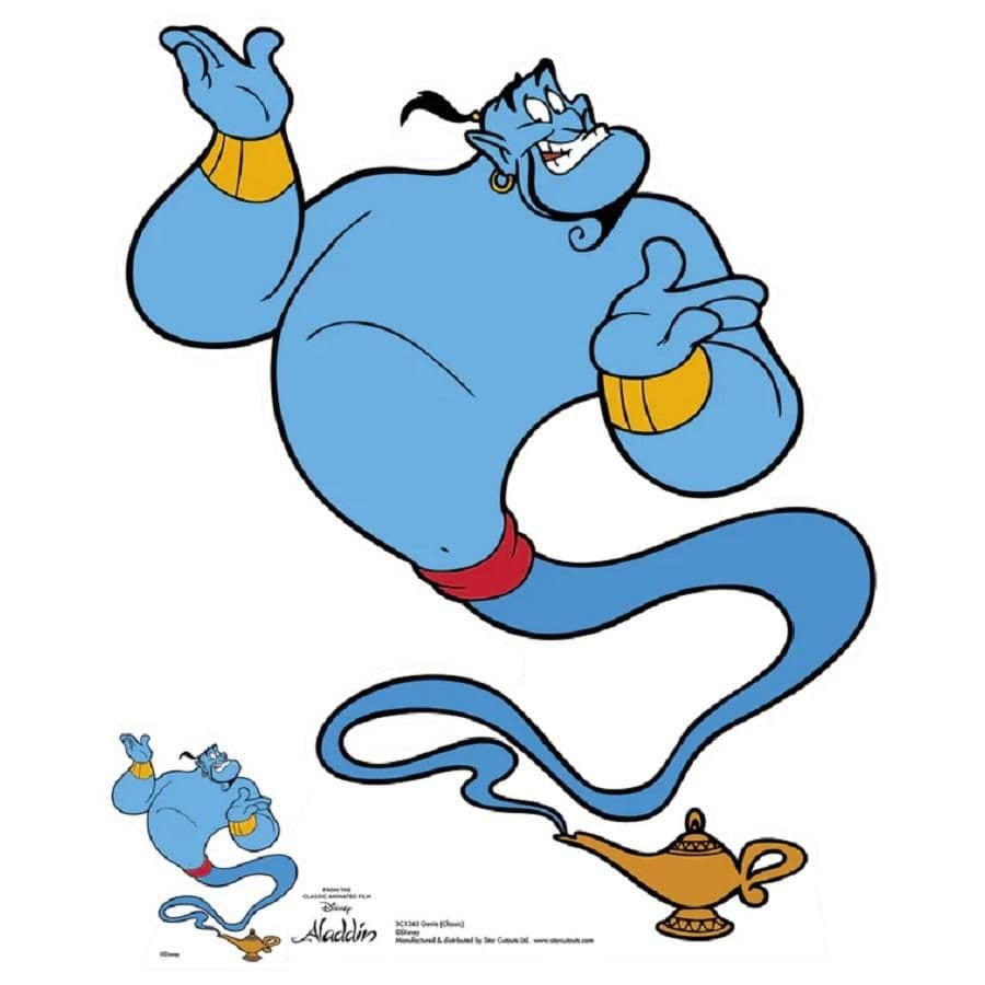 ALADDIN CLASSIC GENIE DISNEY CARDBOARD CUT OUT