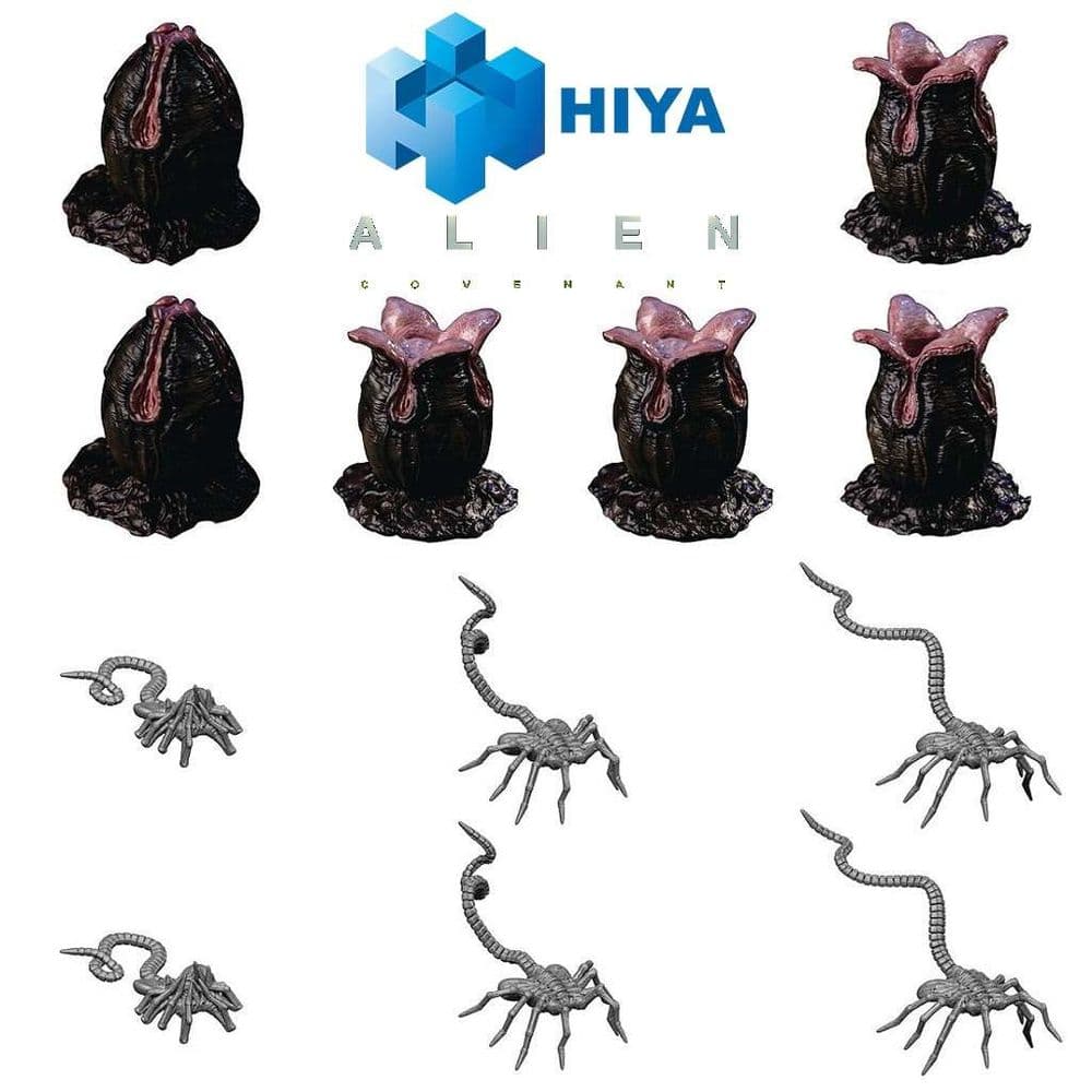 ALIEN COVENANT 1 18 SCALE ALIEN EGGS AND FACEHUGGERS SET FROM HIYA TOYS