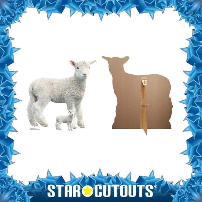 ANIMALS LAMB CARDBOARD CUT OUT