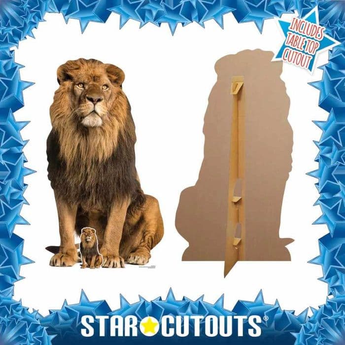ANIMALS LION SITTING CARDBOARD CUT OUT