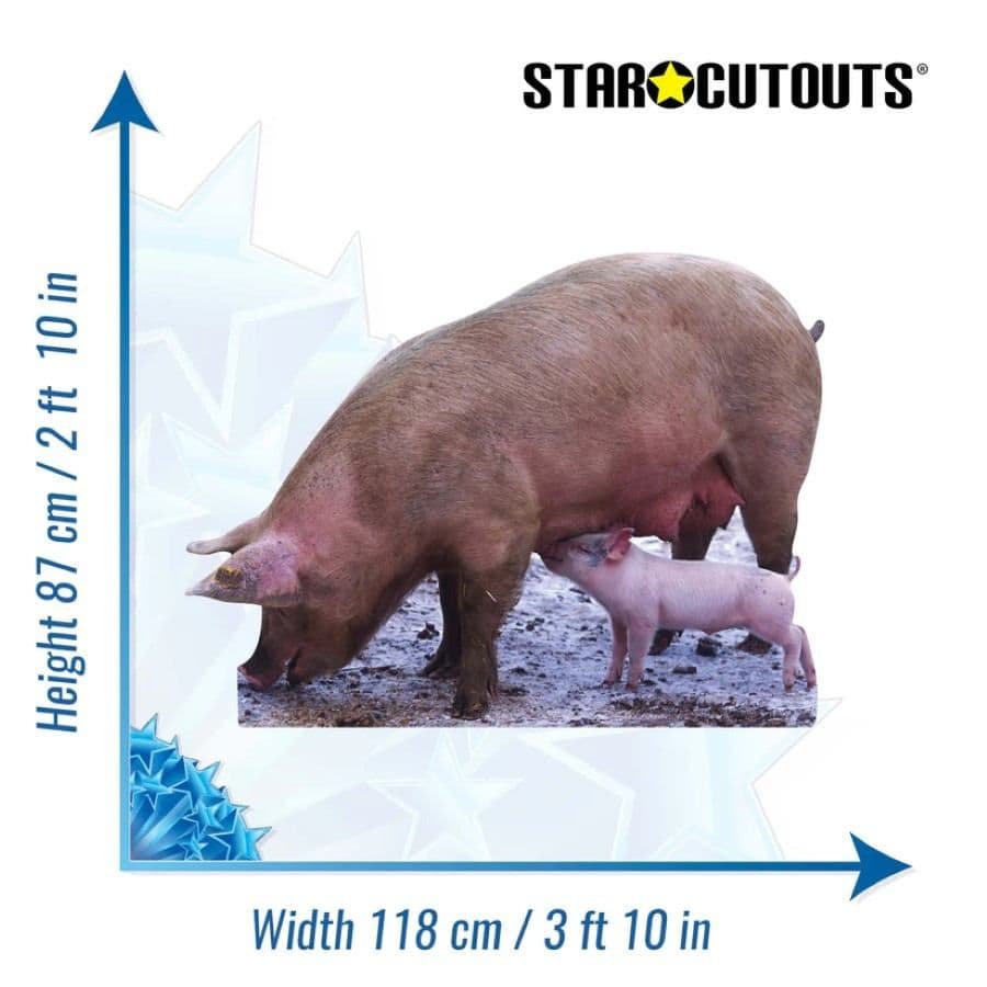 ANIMALS PIG CARDBOARD CUT OUT