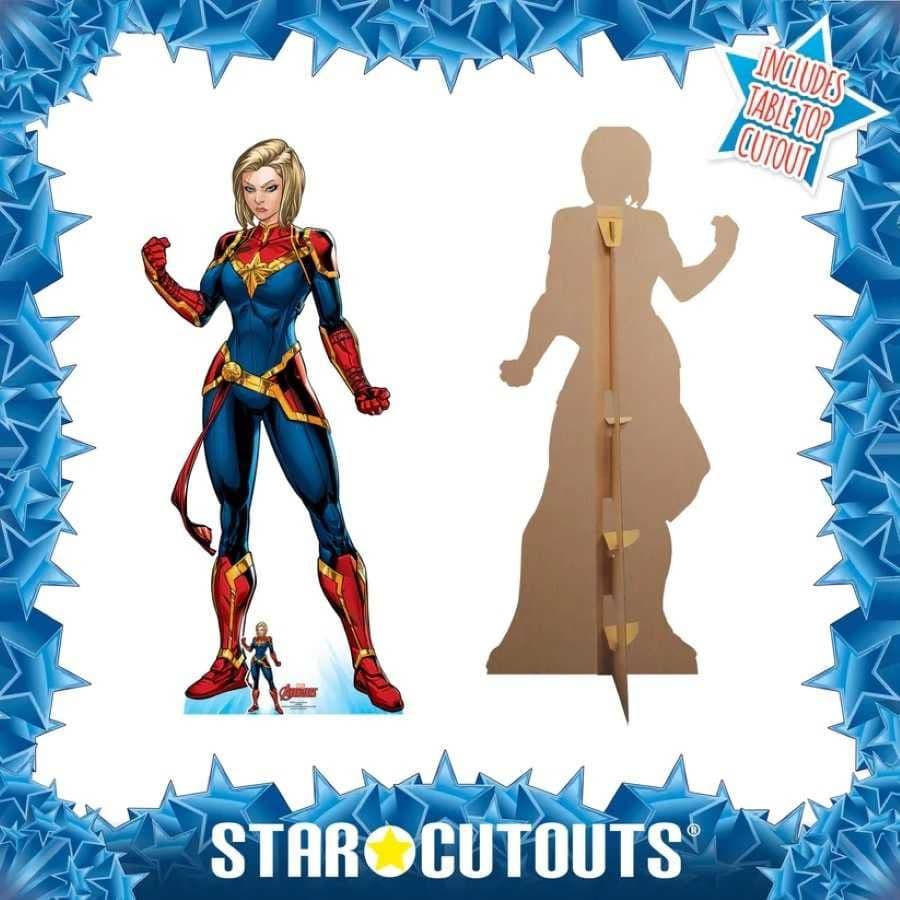AVENGERS CAPTAIN MARVEL COMIC STYLE CARDBOARD CUT OUT