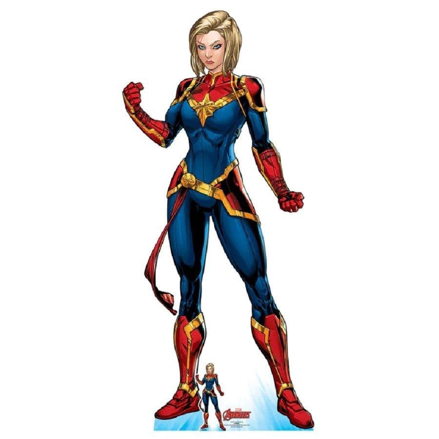 AVENGERS CAPTAIN MARVEL COMIC STYLE CARDBOARD CUT OUT