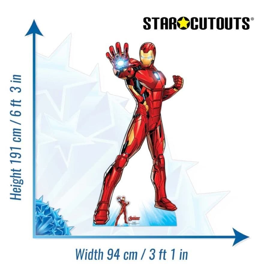 AVENGERS IRON MAN SUPERHERO COMIC STYLE LIFE SIZE CARDBOARD CUT OUT