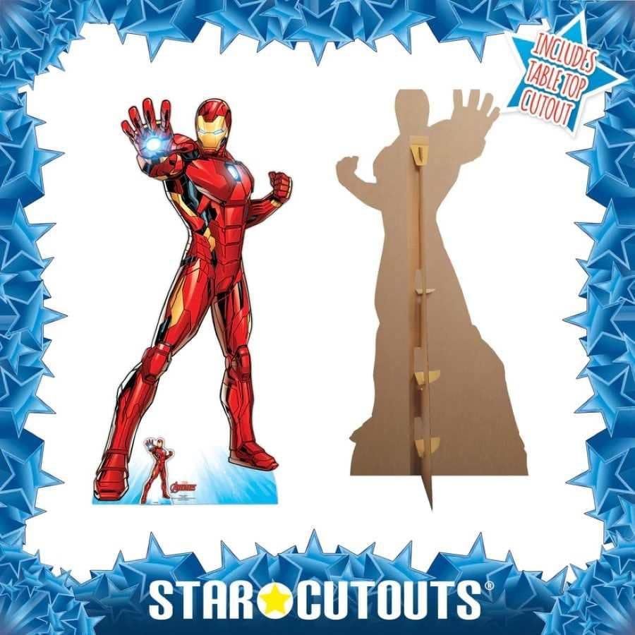 AVENGERS IRON MAN SUPERHERO COMIC STYLE LIFE SIZE CARDBOARD CUT OUT