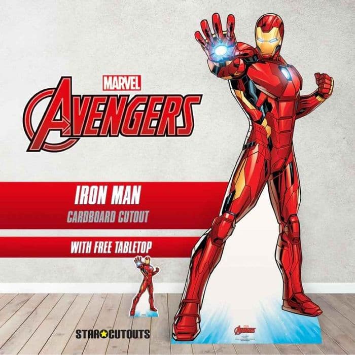 AVENGERS IRON MAN SUPERHERO COMIC STYLE LIFE SIZE CARDBOARD CUT OUT
