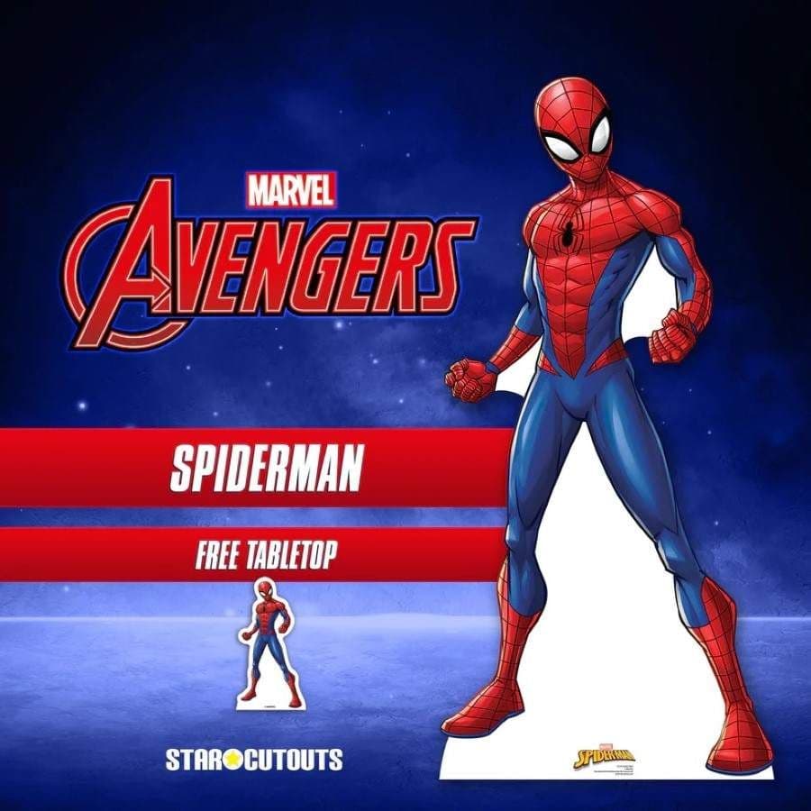 AVENGERS SPIDER-MAN SPIDERVERSE LIFE SIZE CARDBOARD CUT OUT