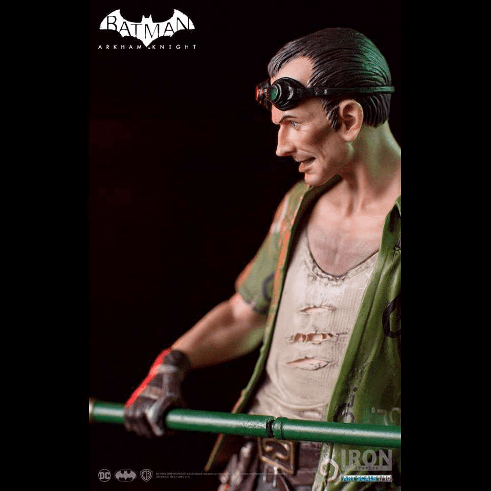 BATMAN ARKHAM KNIGHT THE RIDDLER 1 10 ART SCALE STATUE FROM IRON STUDIOS