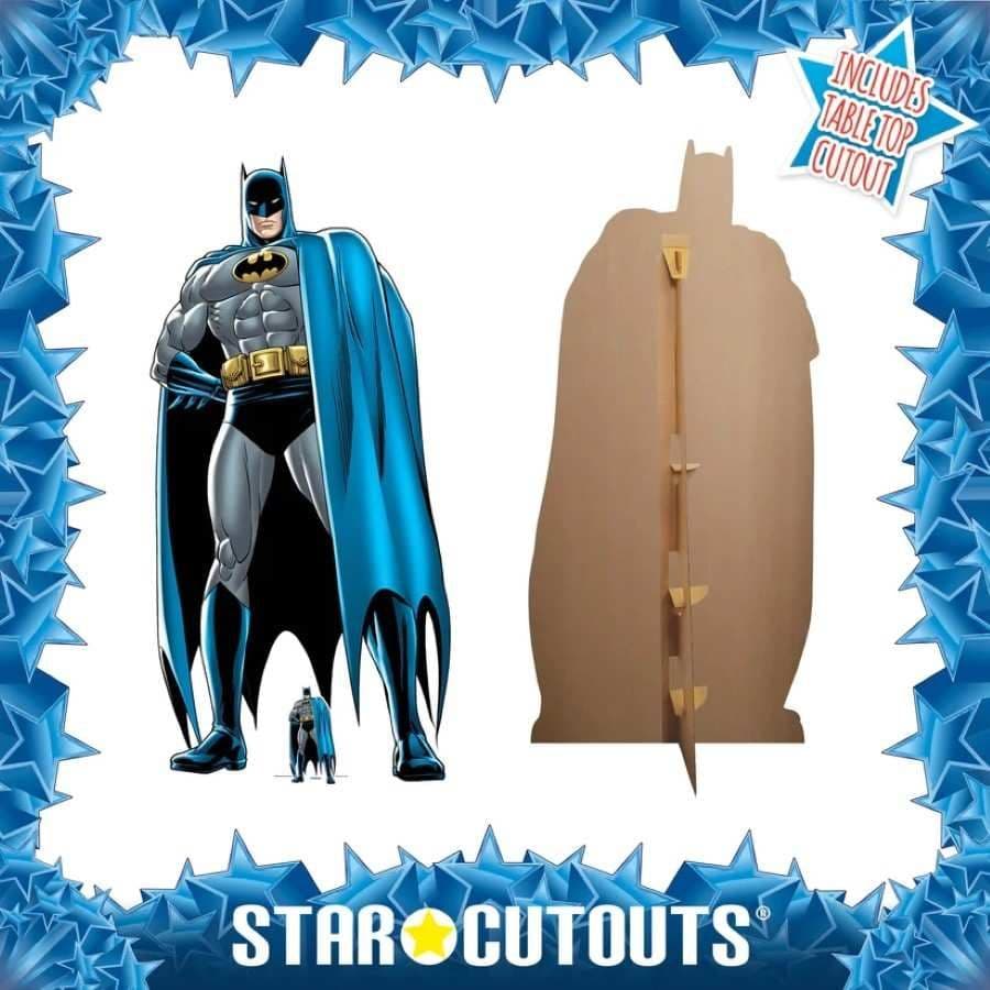 BATMAN COMIC STYLE CAPE LIFE SIZE CARDBOARD CUT OUT