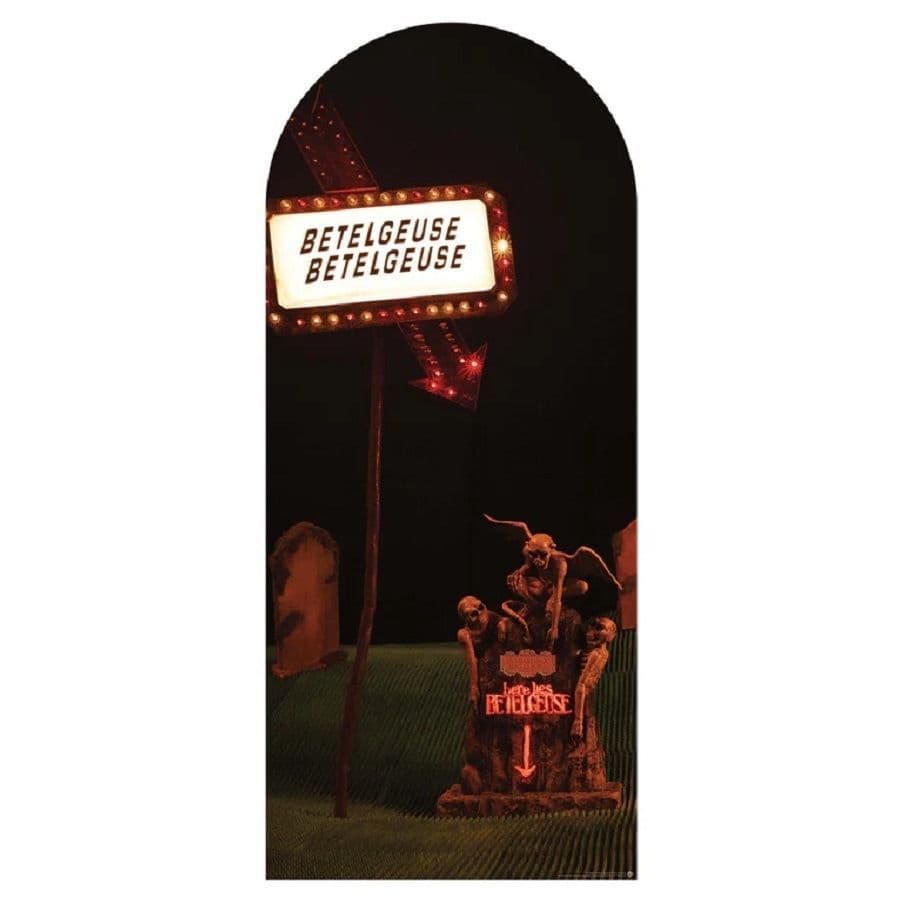 BEETLEJUICE BEETLEJUICE HERE LIES BETELGUESE BACKDROP CARDBOARD CUT OUT