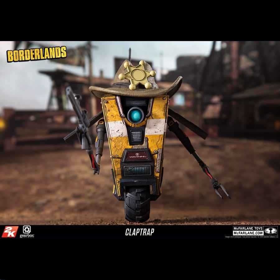 BORDERLANDS CLAPTRAP DELUXE BOX SET ACTION FIGURE FROM MCFARLANE TOYS