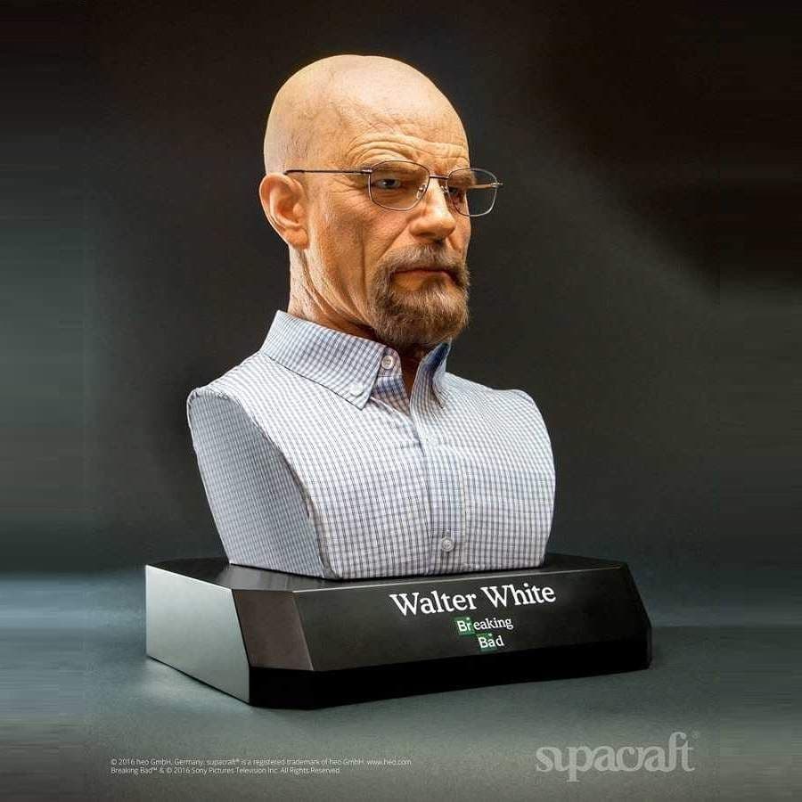 BREAKING BAD WALTER WHITE LIMITED EDITION LIFE-SIZE BUST BY SUPACRAFT