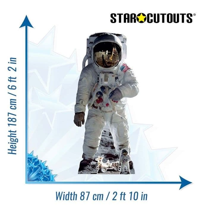 BUZZ ALDRIN ASTRONAUT MOON SHOT LIFE SIZE CARDBOARD CUT OUT