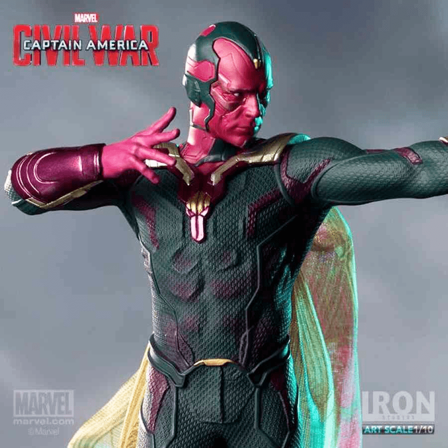 CAPTAIN AMERICA CIVIL WAR VISION 1 10 ART SCALE STATUE FROM IRON STUDIOS