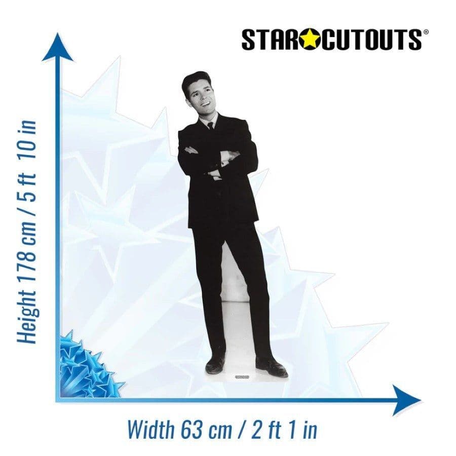 CLIFF RICHARD BLACK AND WHITE LIFE SIZE CARDBOARD CUT OUT