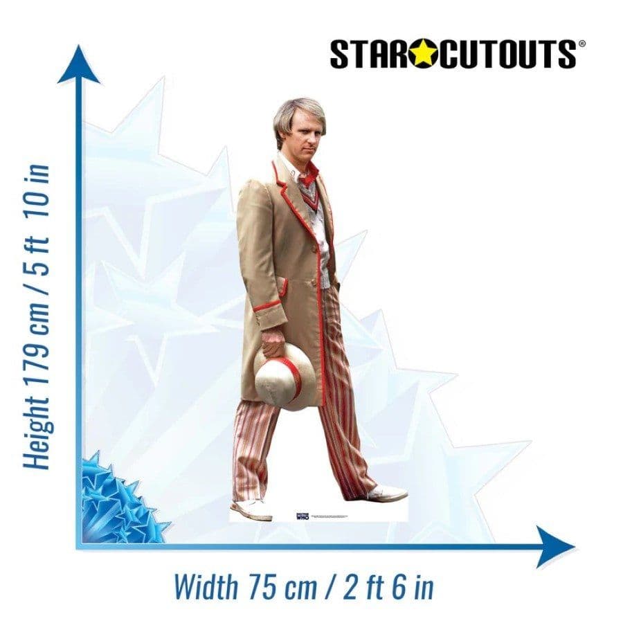 DOCTOR WHO 5TH DOCTOR PETER DAVISON LIFE SIZE CARDBOARD CUT OUT