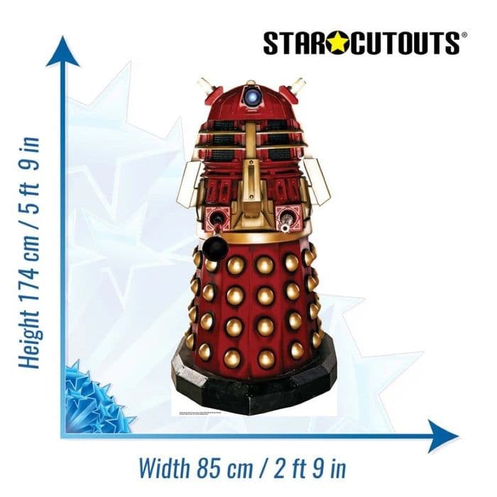 DOCTOR WHO DALEK SUPREME RED LIFE SIZE CARDBOARD CUT OUT