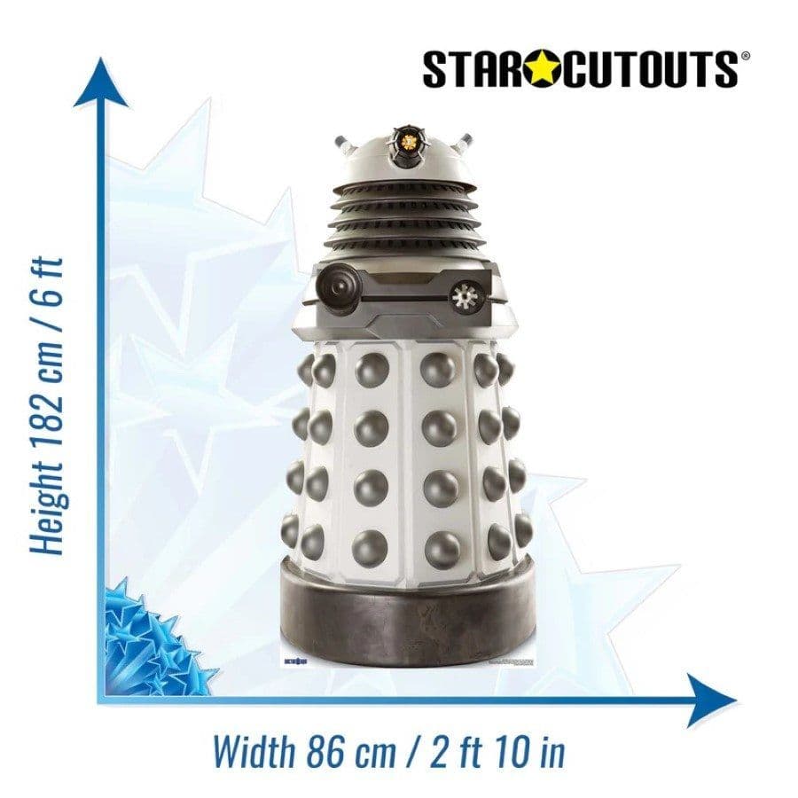 DOCTOR WHO DALEK SUPREME WHITE LIFE SIZE CARDBOARD CUT OUT