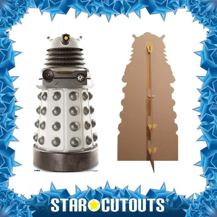 DOCTOR WHO DALEK SUPREME WHITE LIFE SIZE CARDBOARD CUT OUT