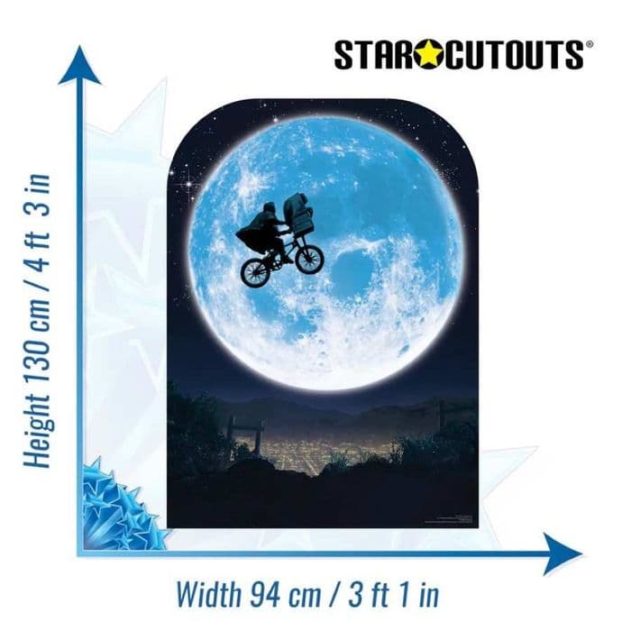 E T BIKE AND MOON BACKDROP SCENE CARDBOARD CUT OUT