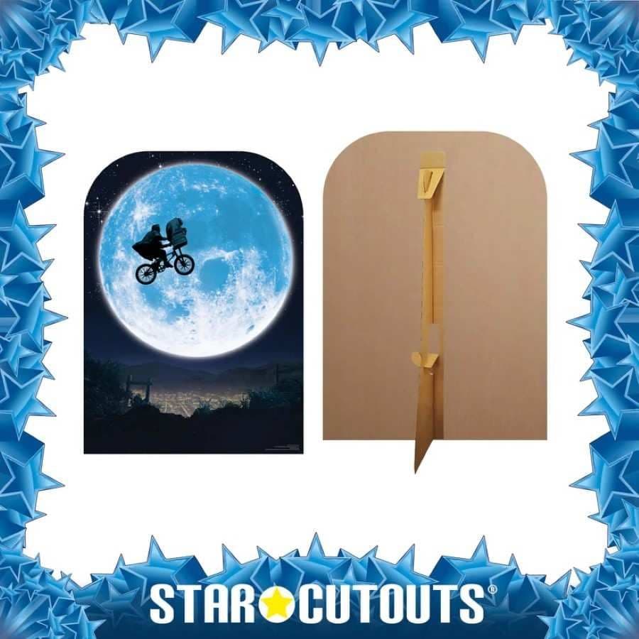 E T BIKE AND MOON BACKDROP SCENE CARDBOARD CUT OUT
