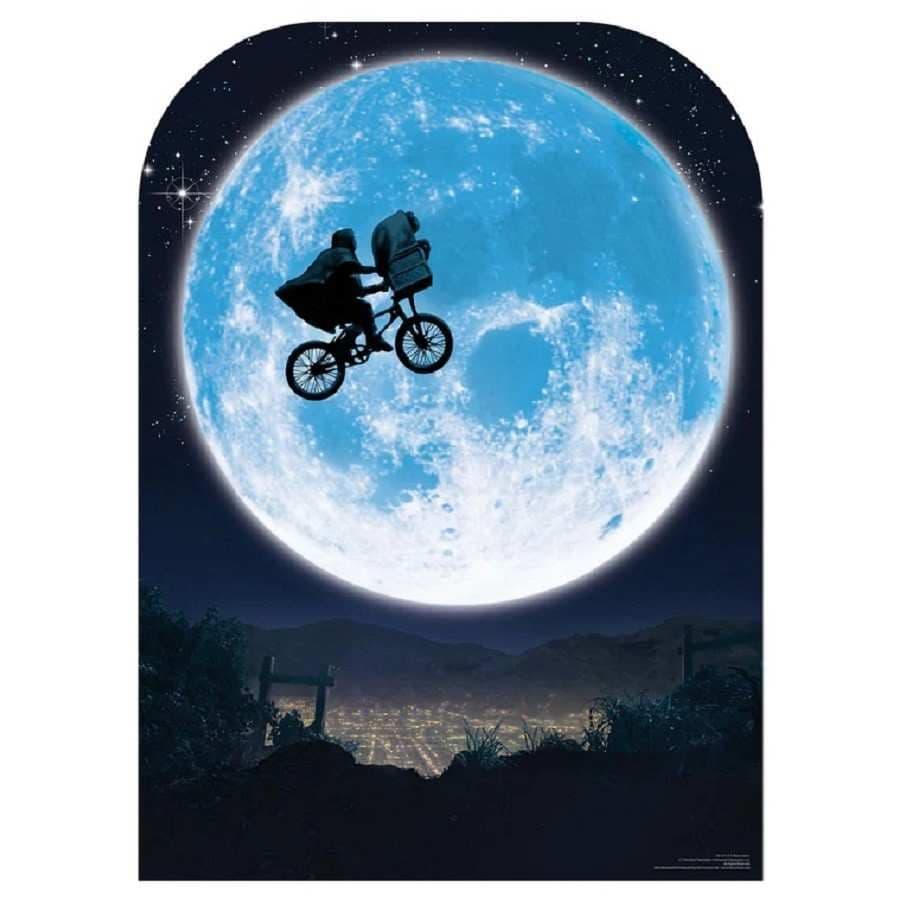 E T BIKE AND MOON BACKDROP SCENE CARDBOARD CUT OUT