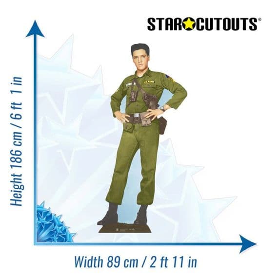ELVIS PRESLEY ARMY DAYS LIFE SIZE CARDBOARD CUT OUT