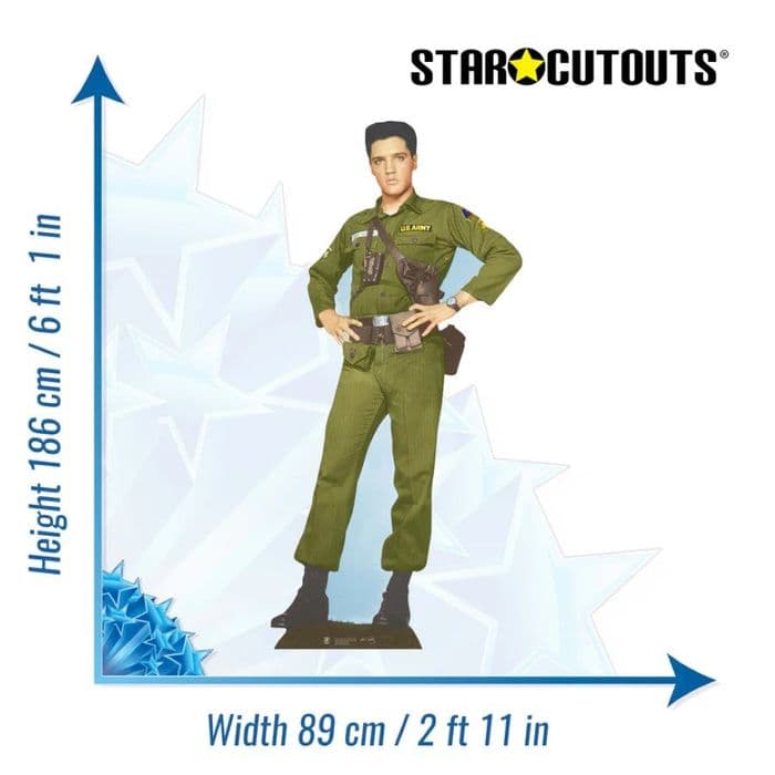 ELVIS PRESLEY ARMY DAYS LIFE SIZE CARDBOARD CUT OUT