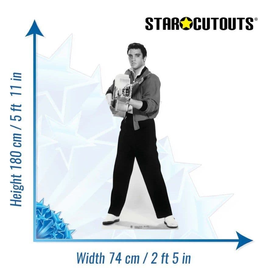 ELVIS PRESLEY SHOOTING WITH GUITAR LIFE SIZE CARDBOARD CUT OUT