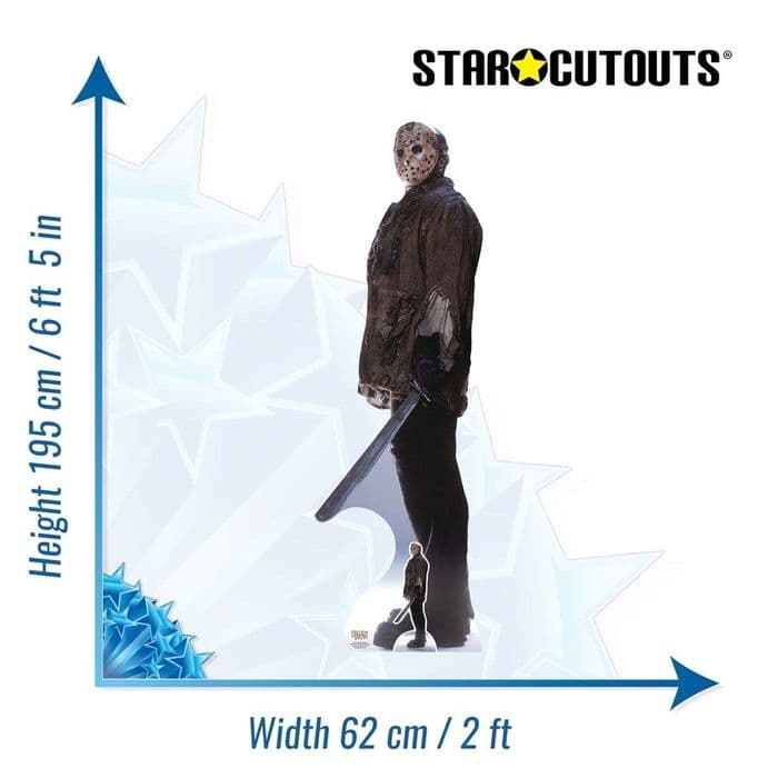 FRIDAY THE 13TH JASON VOORHEES WITH MACHETE LIFE SIZE CARDBOARD CUT OUT