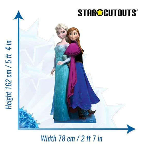 FROZEN ANNA AND ELSA DISNEY CARDBOARD CUT OUT