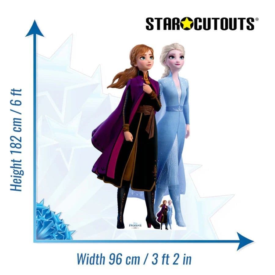 FROZEN ANNA AND ELSA JOURNEY TOGETHER DISNEY CARDBOARD CUT OUT