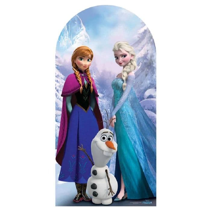 FROZEN ANNA ELSA OLAF DISNEY ADULT SIZE STAND IN CARDBOARD CUT OUT