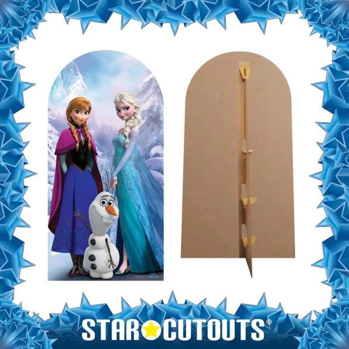 FROZEN ANNA ELSA OLAF DISNEY ADULT SIZE STAND IN CARDBOARD CUT OUT