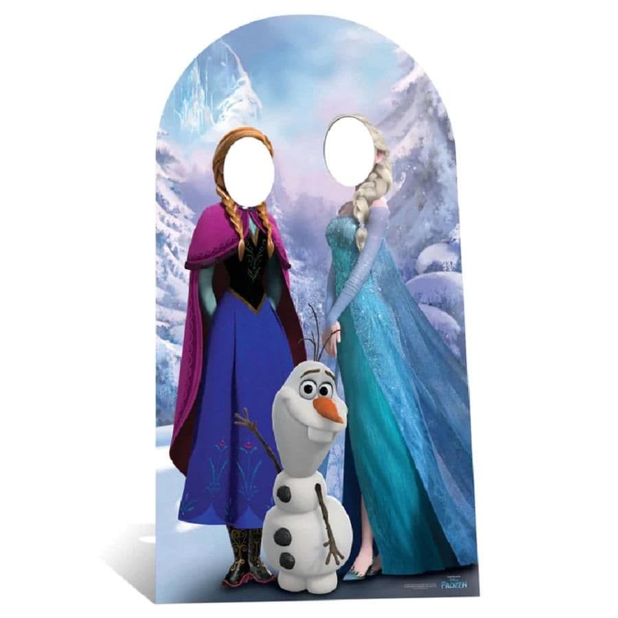 FROZEN ANNA ELSA OLAF DISNEY ADULT SIZE STAND IN CARDBOARD CUT OUT