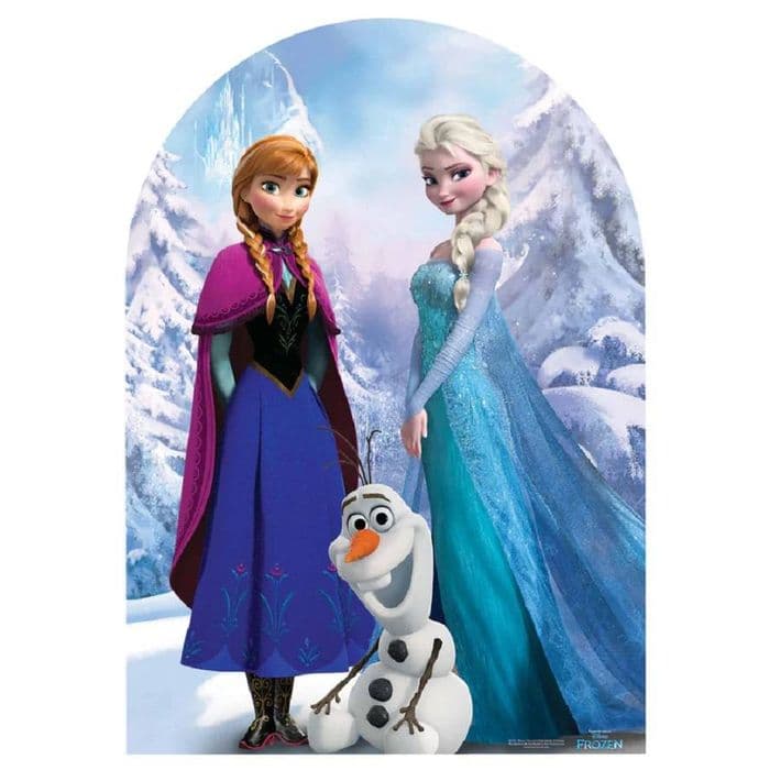 FROZEN ANNA ELSA OLAF DISNEY CHILD SIZE STAND IN CARDBOARD CUT OUT