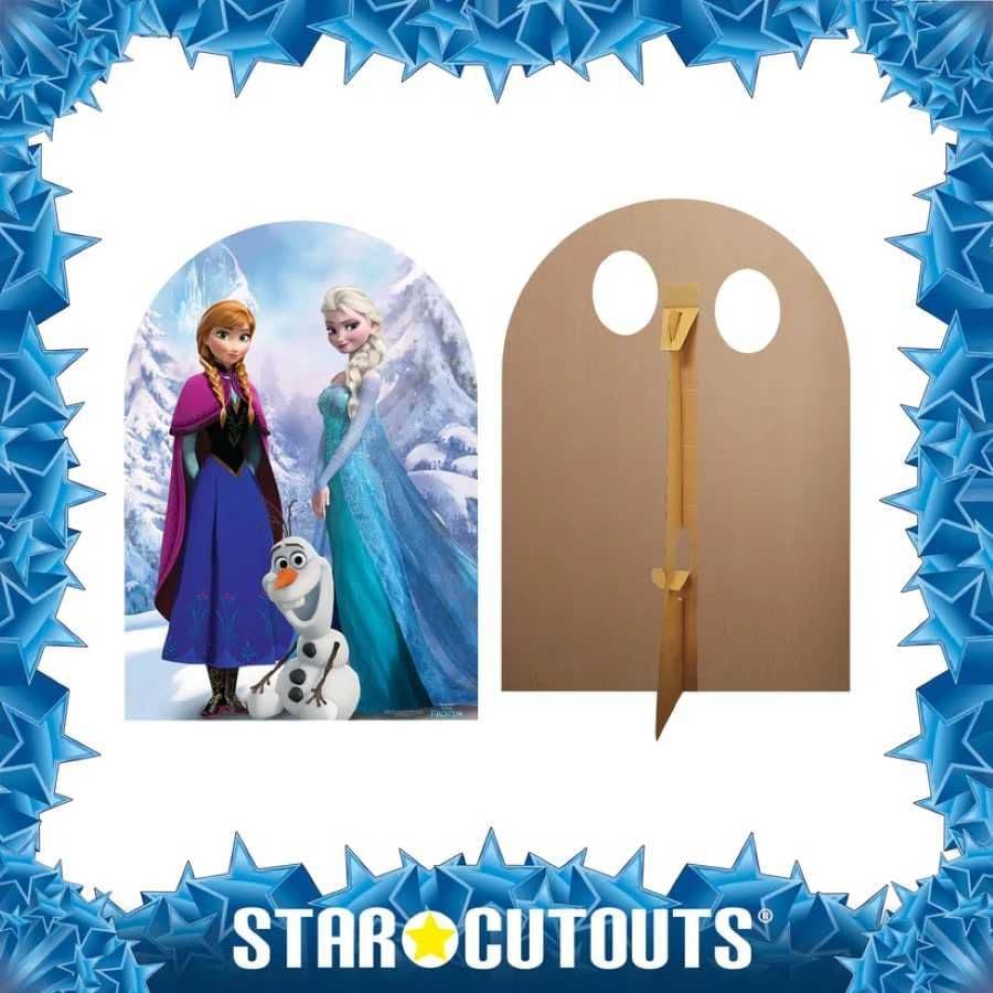 FROZEN ANNA ELSA OLAF DISNEY CHILD SIZE STAND IN CARDBOARD CUT OUT