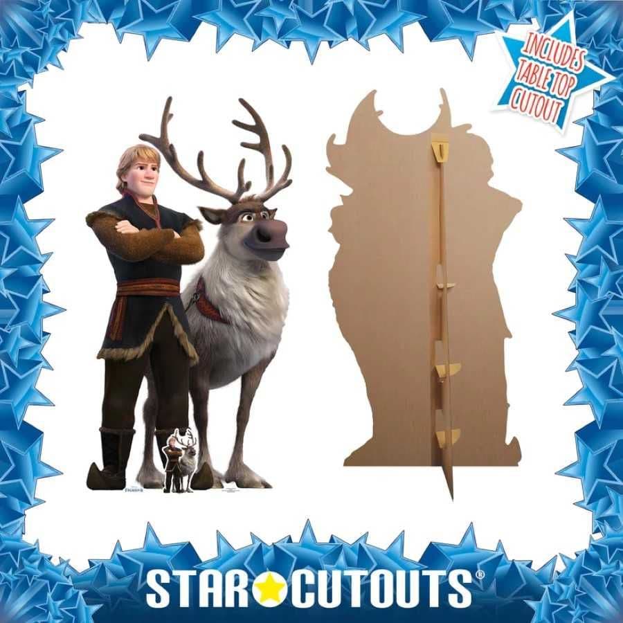 FROZEN KRISTOFF AND SVEN REINDEER DISNEY CARDBOARD CUT OUT